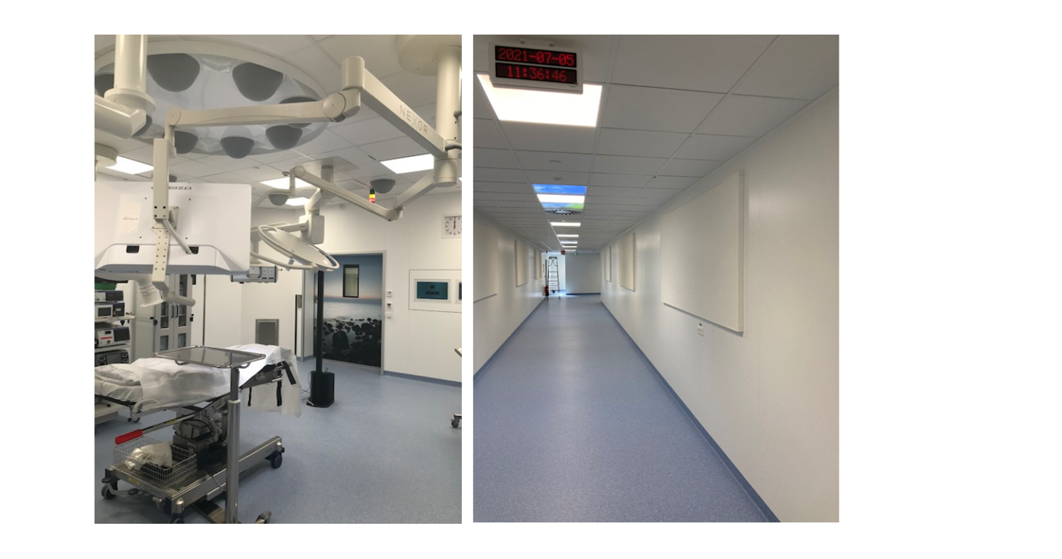 Modular operating rooms provide good acoustics for surgeons